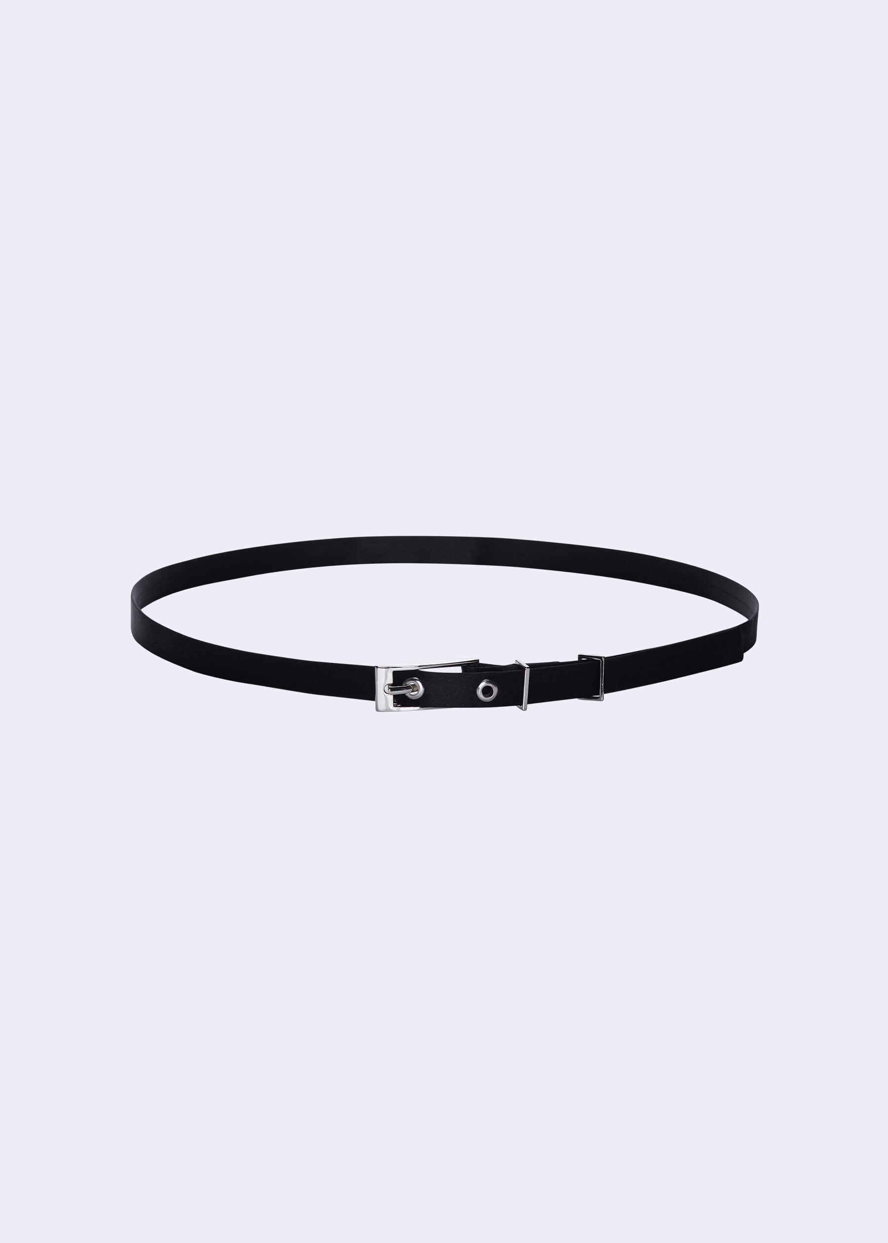 Black - Satin Crepe Belt - POEM
