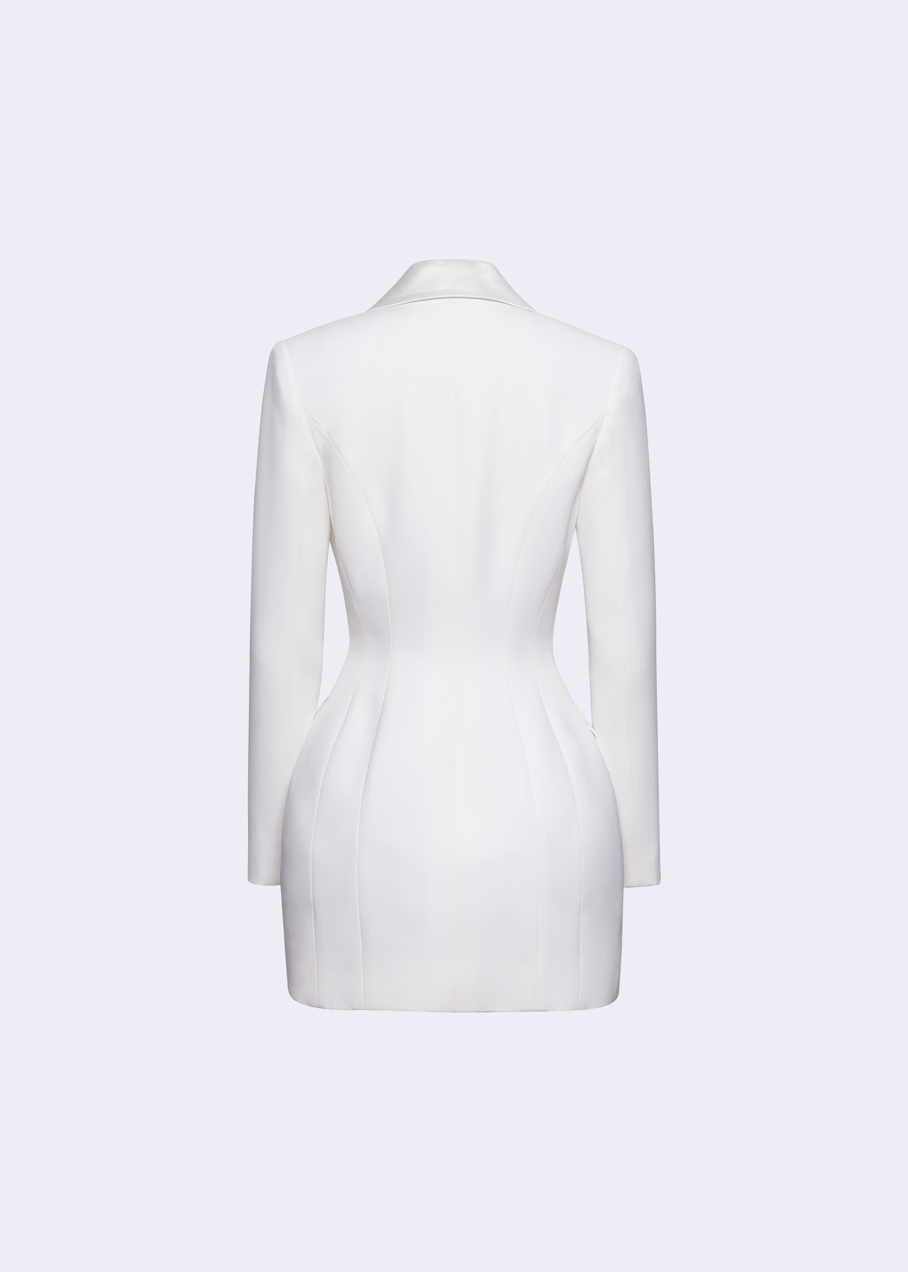 Off-White Polyester Double-Breasted Blazer Minidress - POEM