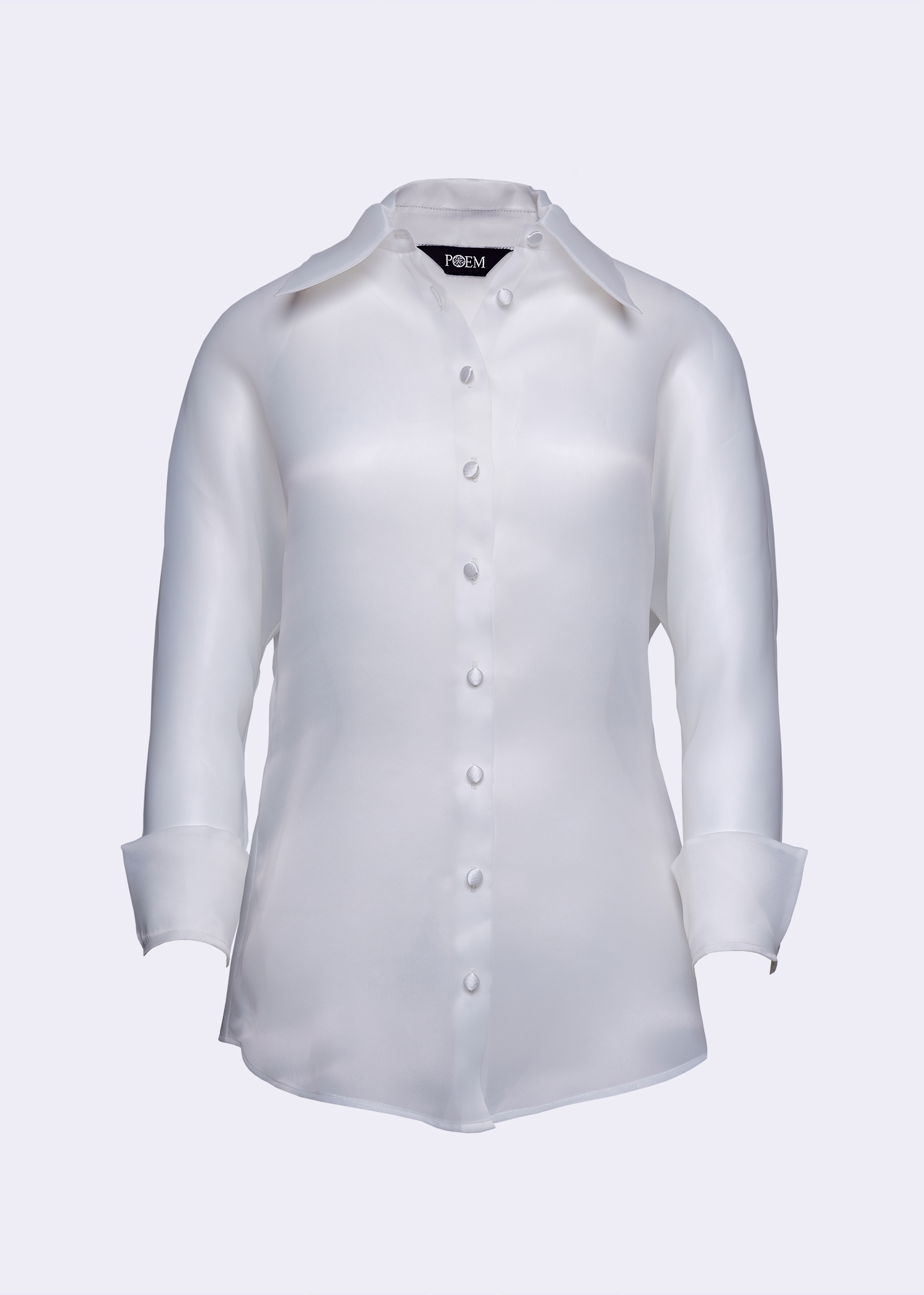 Off-White Organdy Silk Shirt - POEM