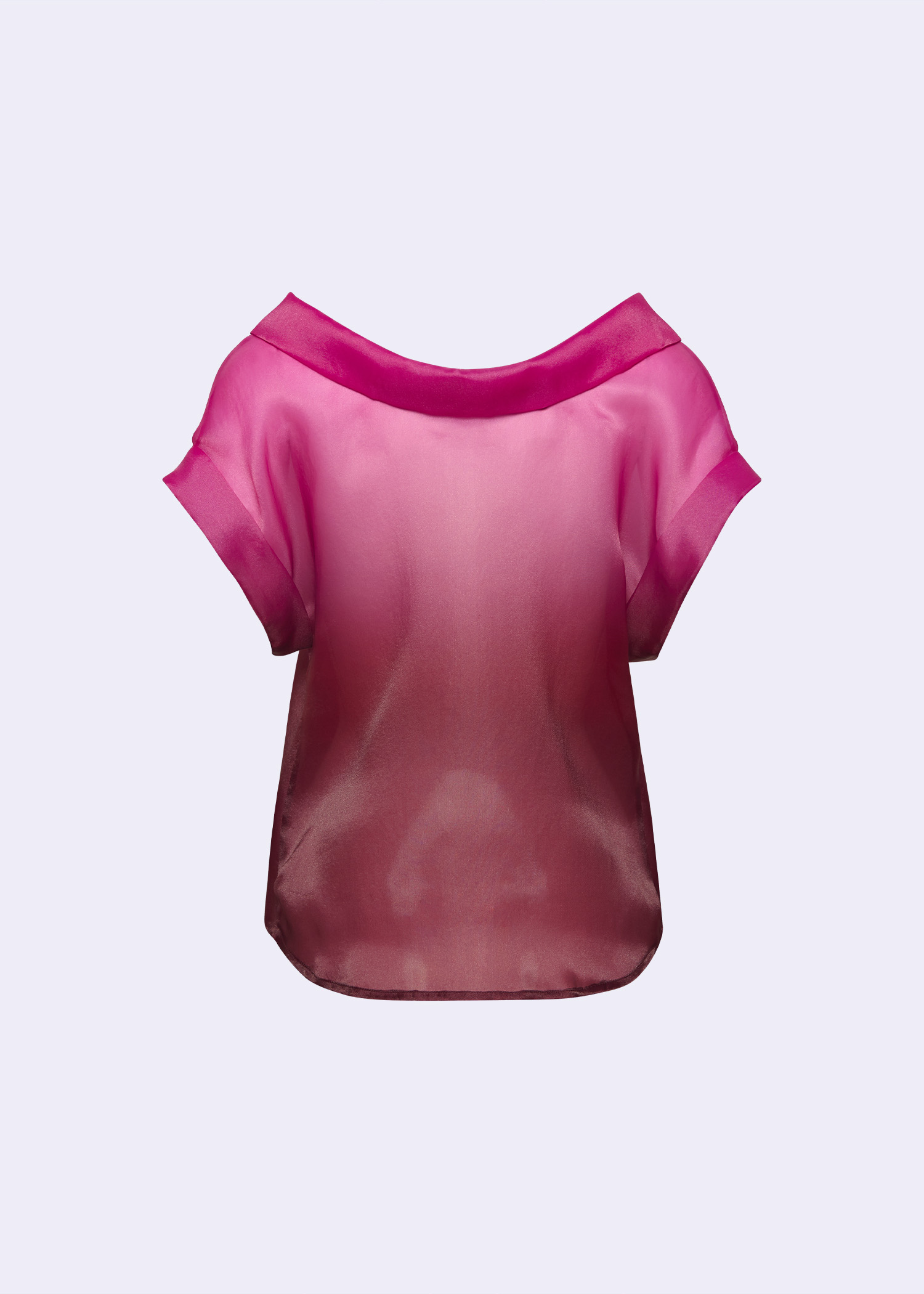 Magenta Ombre Wine Organza Shirt - POEM